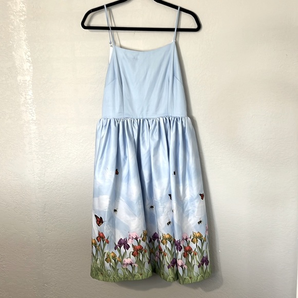 Lindy Bop | Dresses | Lindy Bop Blue Iris Fit And Flare Dress 6 Blue ...